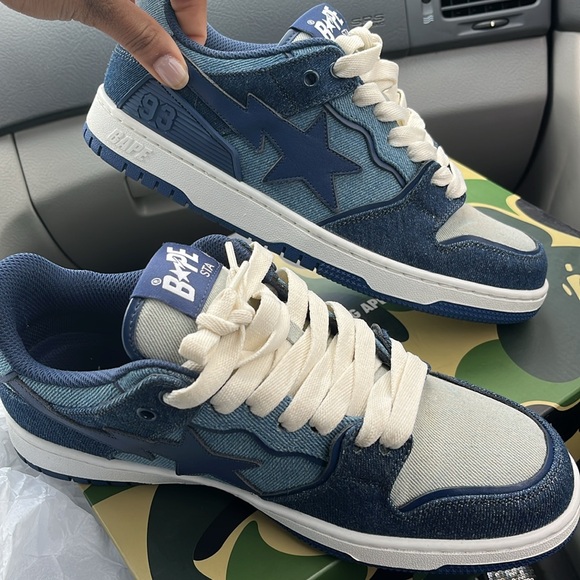 Bape | Shoes | Bape Sk8 Sta Denim Mens | Poshmark